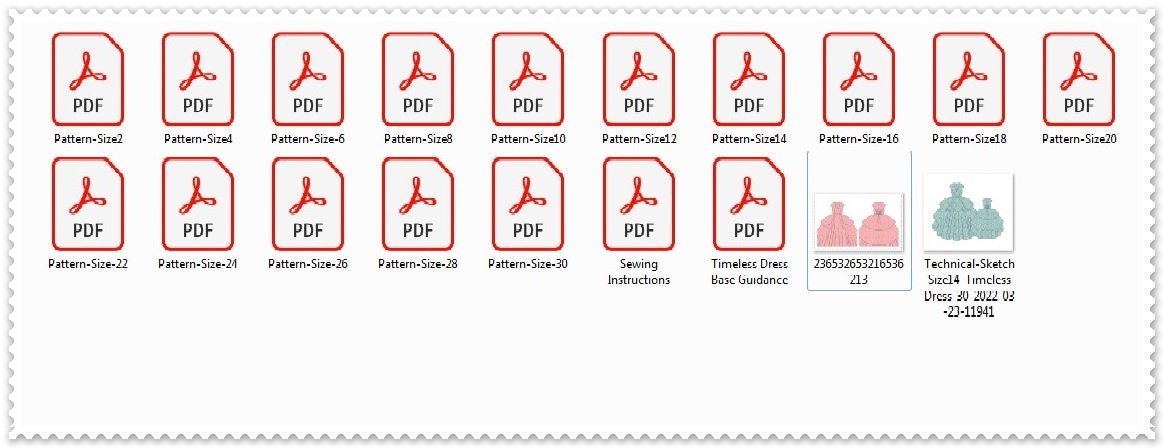 Timeless Dress Sewing Pattern US Sizes From 2-30-printable Pattern VERY ...