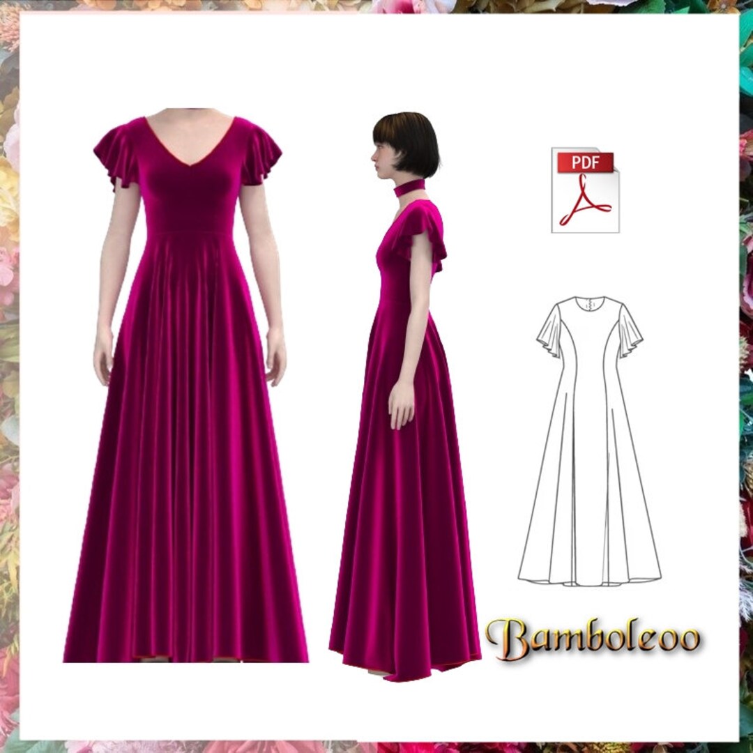 Special Dress Sewing Pattern Party-wedding-us Sizes From 2-30-printable ...