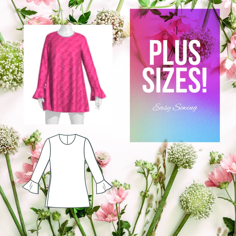 Miley Long Tunic Sewing Pattern US Sizes From 2 to 30 PLUS SIZESALSO - Etsy