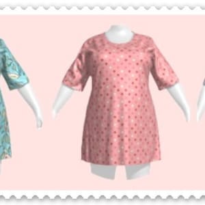 Alexandra Sleeping Shirt Sewing Pattern US Sizes From 2 to 30 PLUS ...