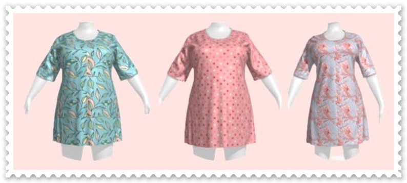 Alexandra Sleeping Shirt Sewing Pattern US Sizes From 2 to 30 PLUS ...