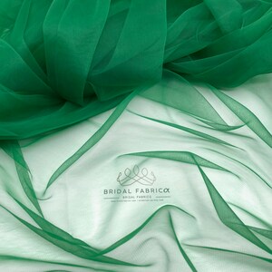 St36-kelly Green Soft Tulle Fabric by the Yard, 300 Cm Wide Elastic ...