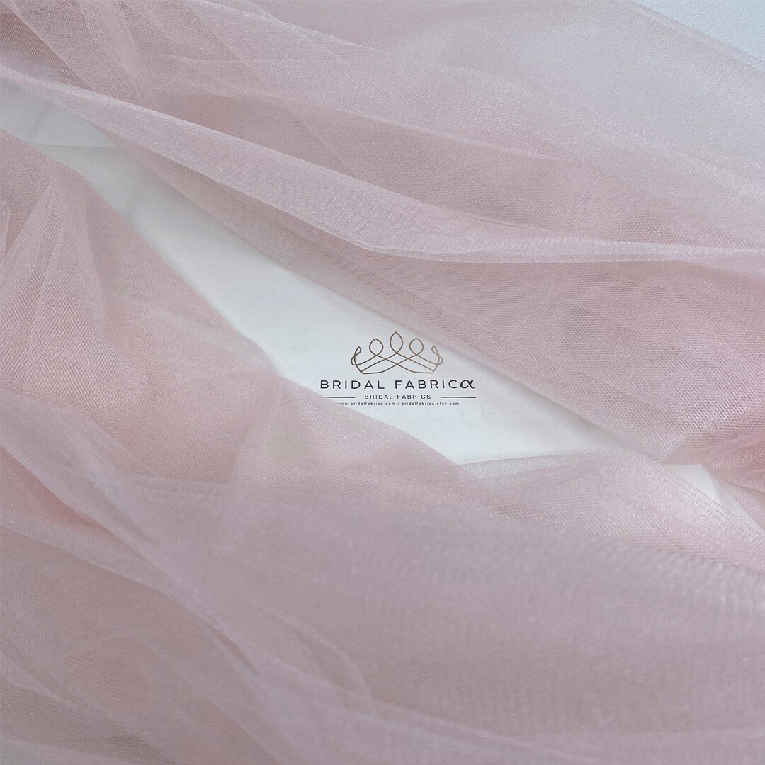 Ct08-blush Crsytal Tulle Fabric by the Yard, 118 Inches Wide Shiny ...