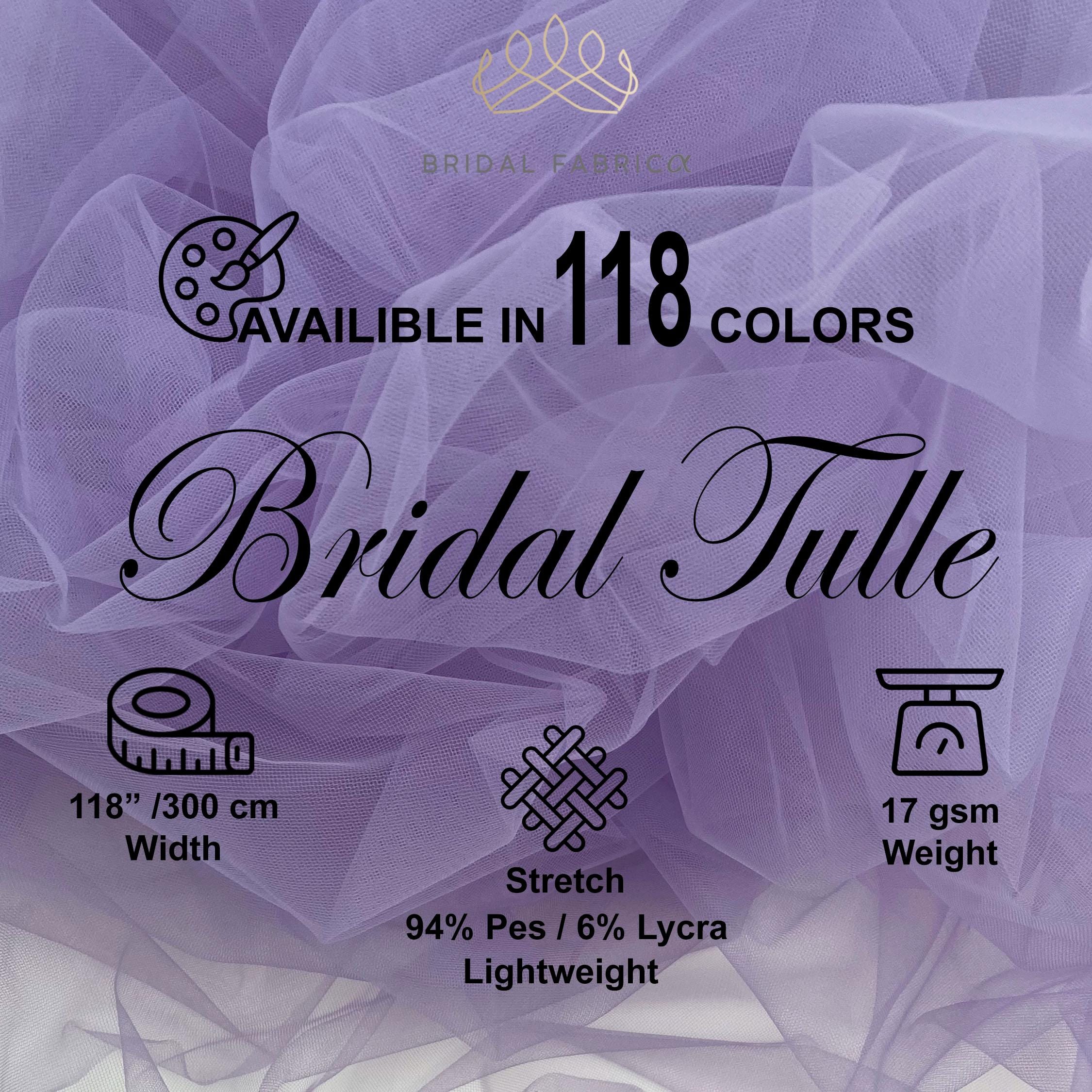 Rodeo Dust Bridal Tulle Fabric, 118" Wide Lightweight Mesh Material ...