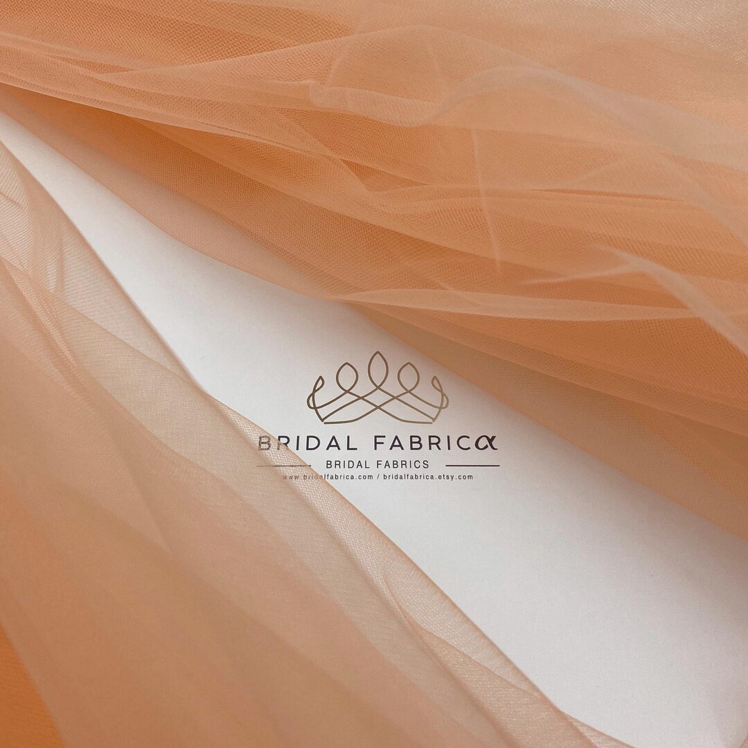 Bt38-salmon Bridal Tulle Material by the Yard, 118" Wide Matte Tulle ...