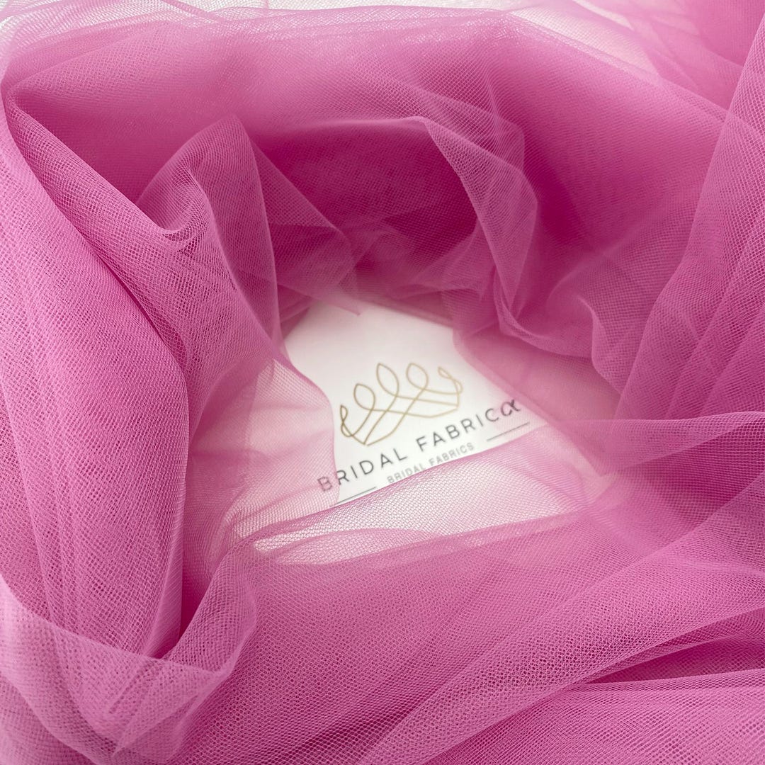 Bt68-rose Bridal Tulle Fabric by the Yard, 118 in Wide Italian Mesh ...