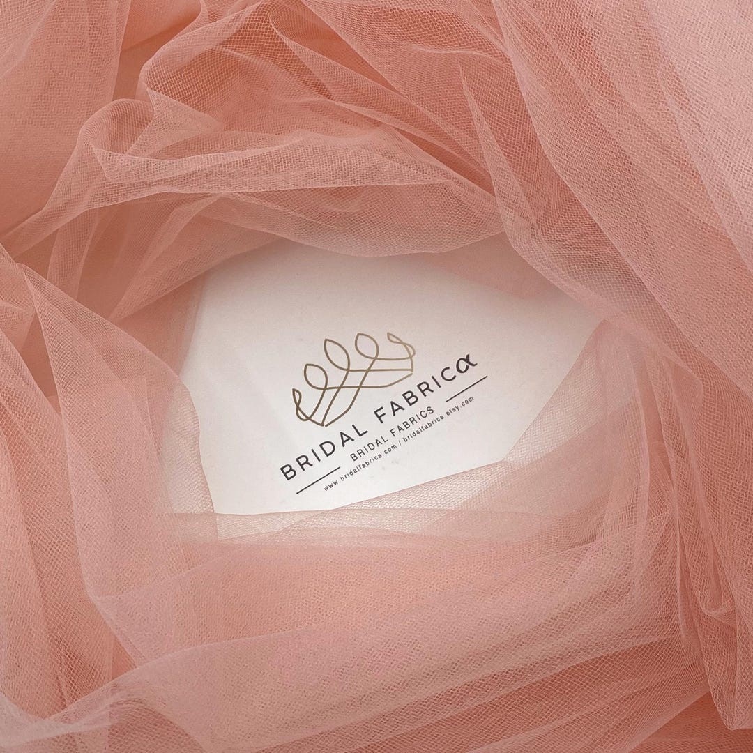 Bt33-salmon Bridal Italian Tulle Fabric by the Bolt, 118" Wide ...