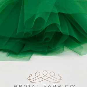 St36-kelly Green Soft Tulle Fabric by the Yard, 300 Cm Wide Elastic ...