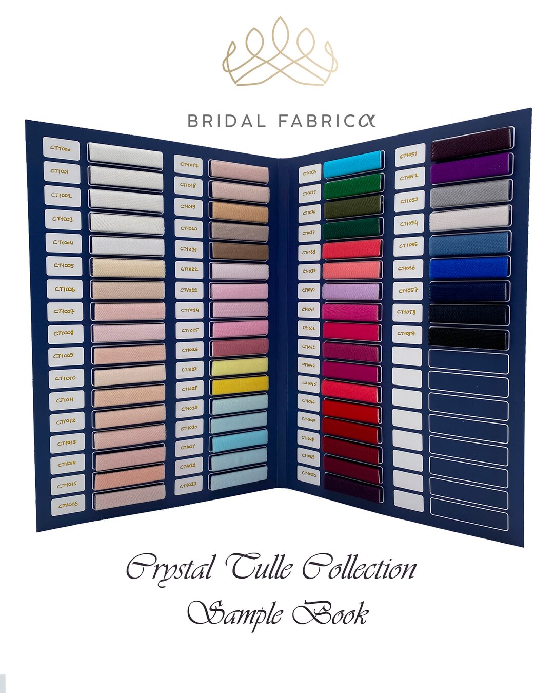 Crystal Tulle Fabric Swatch Book, 60 Colors Sample Book for 118” Wide ...