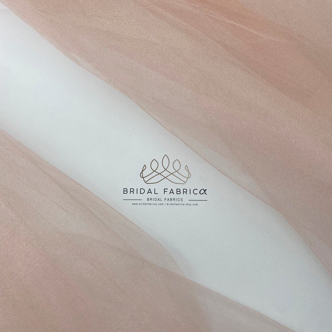 Deep Blush Crystal Tulle Fabric, 118” Wide Shiny Stiff Mesh Material ...