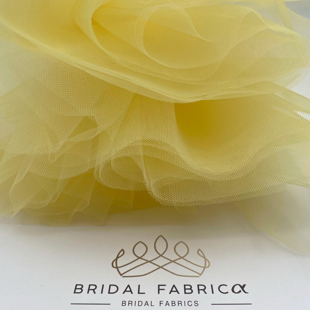 Bt10-yellow Lightweight Tulle Material, Bridal Tulle Fabric by the Yard ...