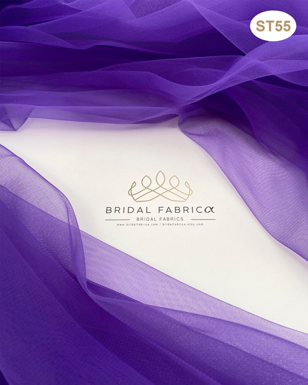 Royal Violet Soft Tulle Fabric, 118" Widt Stretch Bridal Mesh Material ...