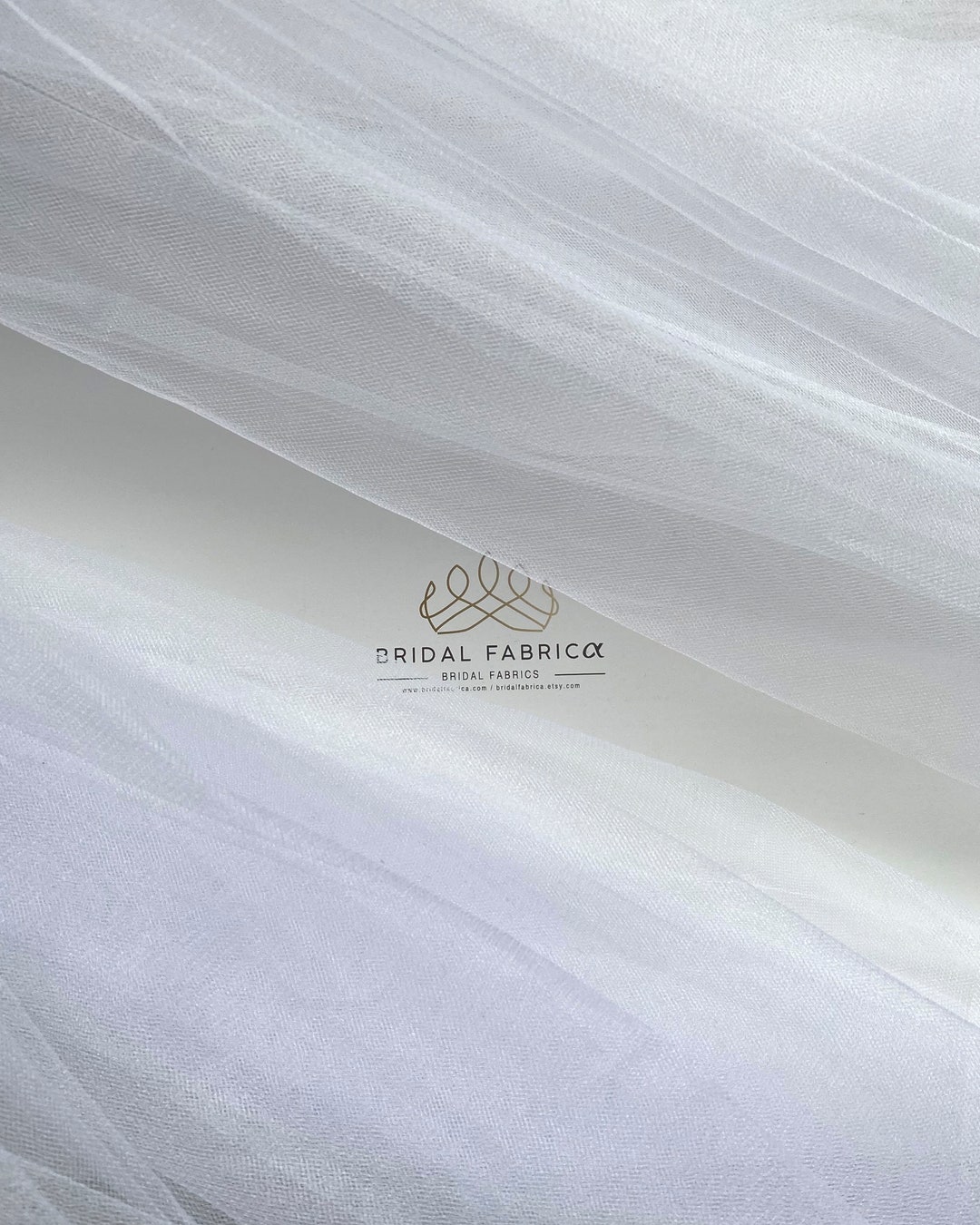 Optic White Stiff Veiling Fabric, Crystal Tulle Fabric by the Yard ...