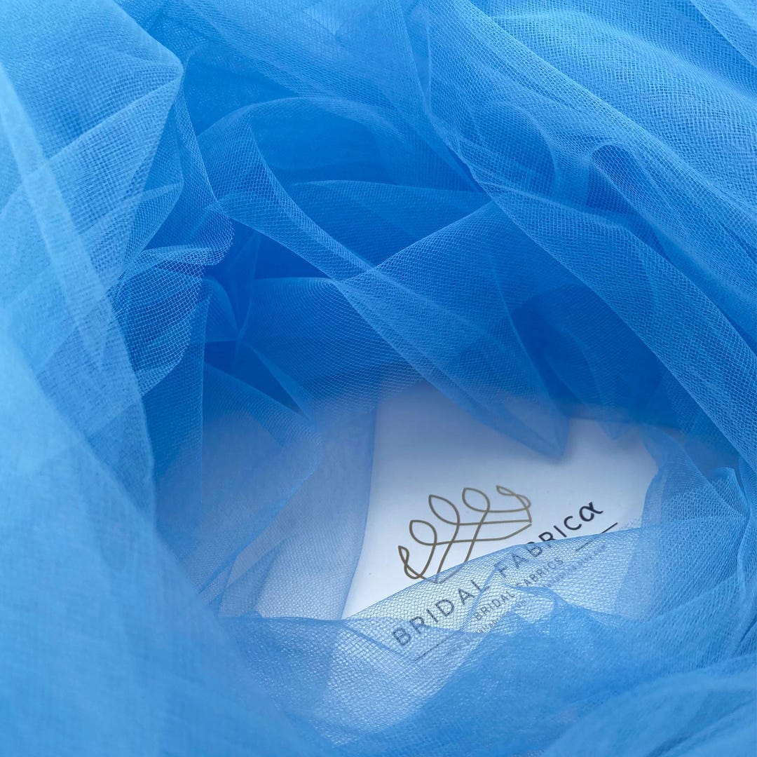 Bt110-light Blue Extra Wide Tulle by the Yard, Fine Tulle Flowy Fabric ...