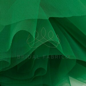 St36-kelly Green Soft Tulle Fabric by the Yard, 300 Cm Wide Elastic ...