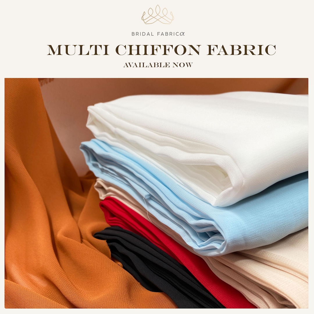 102 Colors Multi Chiffon Fabric for Wedding Dress, Formal Wear and ...