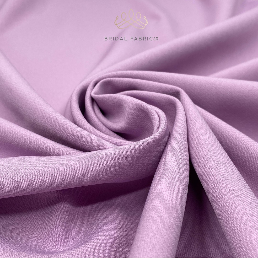 Sc30-lilac Bridal Stretch Crepe Material by the Yard, Matte French ...
