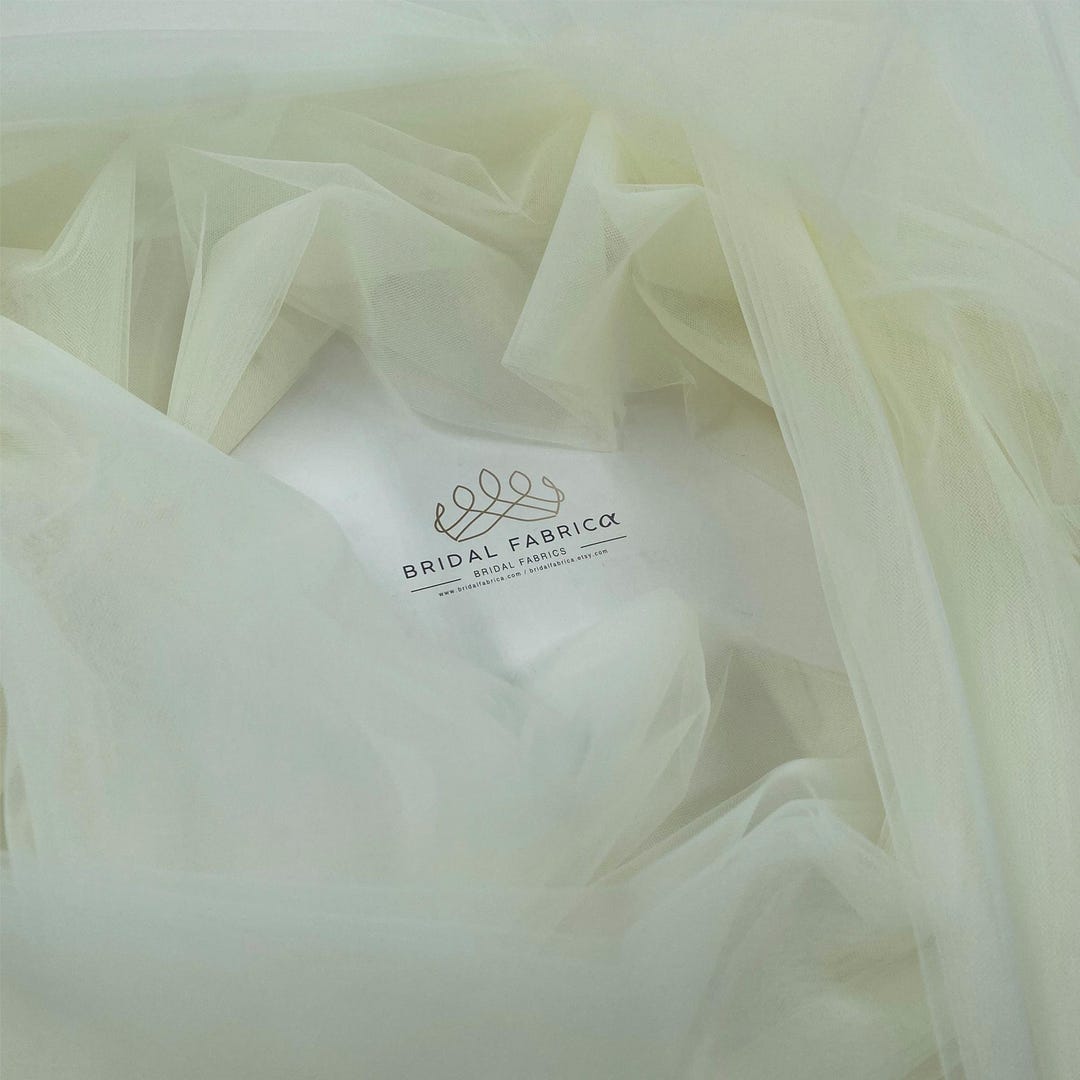 Milk Bridal Tulle Fabric, 118” Lightweight Italian Mesh Material ...