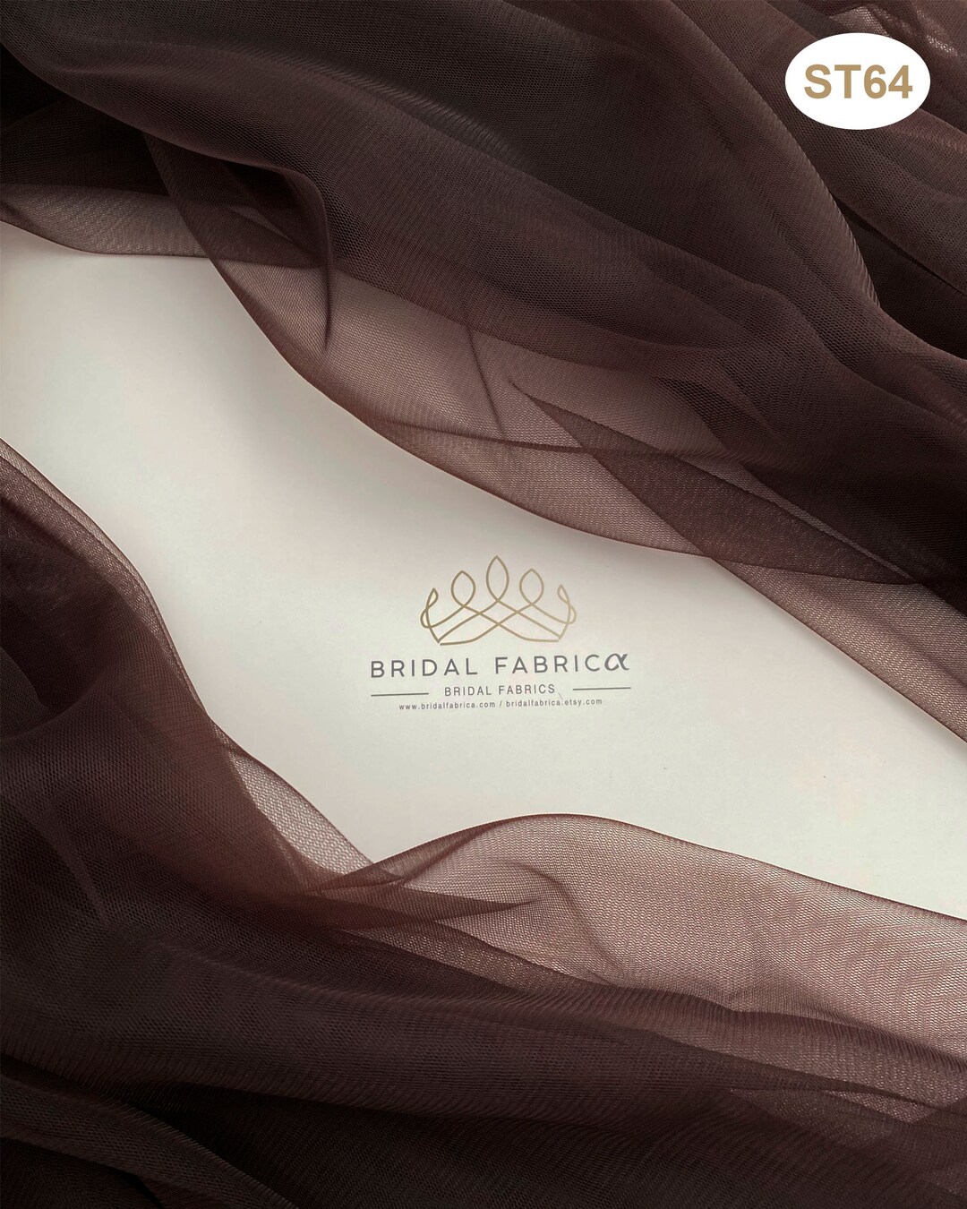 St64-brown Soft Tulle Fabric by the Yard, Wholesale Brown Tulle Mesh ...