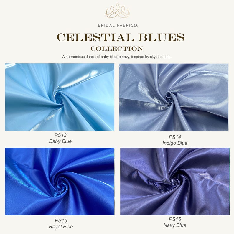Pearlescent Satin Fabric, 60” Wide Iridescent Metallic Satin Material ...