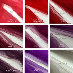 Ct51-extra Wide Dark Damson Crystal Tulle Fabric by the Yard, 118 ...