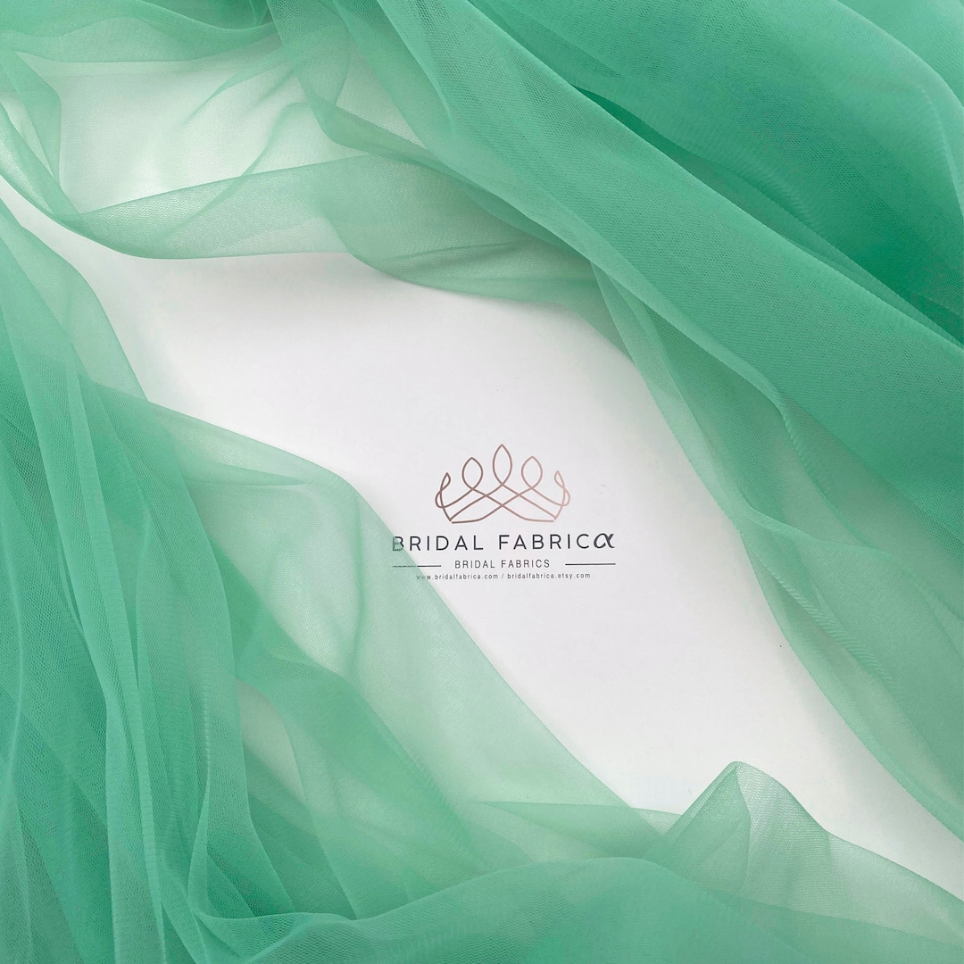 St25-mint Green Tulle by the Yard, Green Veil Tulle, Extra Wide Tulle Green, Light Green Draping ...