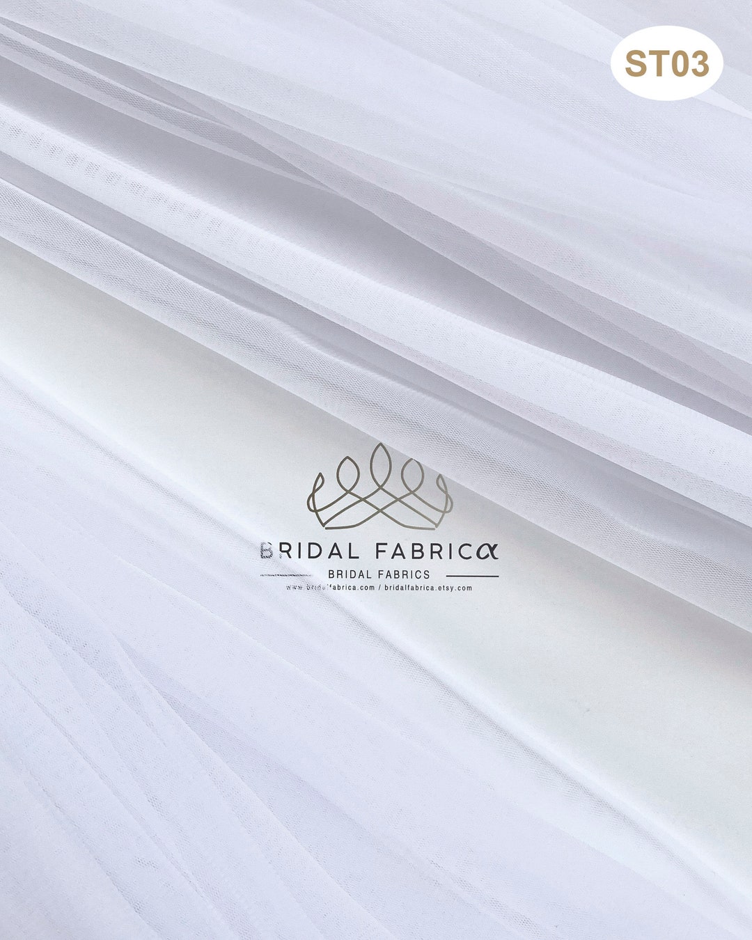 St03-optical White Veiling Fabric by the Yard, Extra Wide Soft Tulle ...
