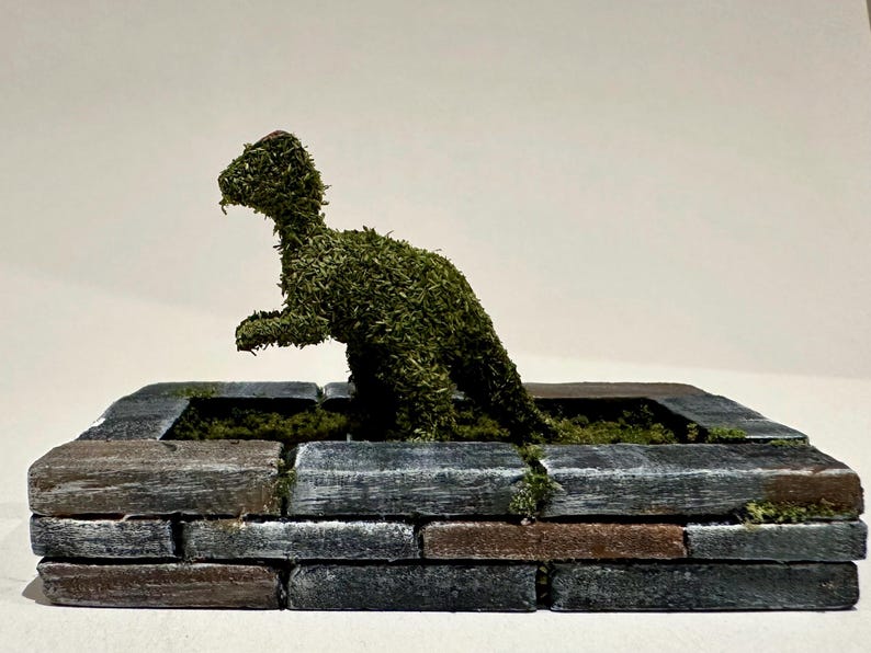 Miniature Topiary Tigers & Dinosaurs for Miniature Villages | Handmade ...