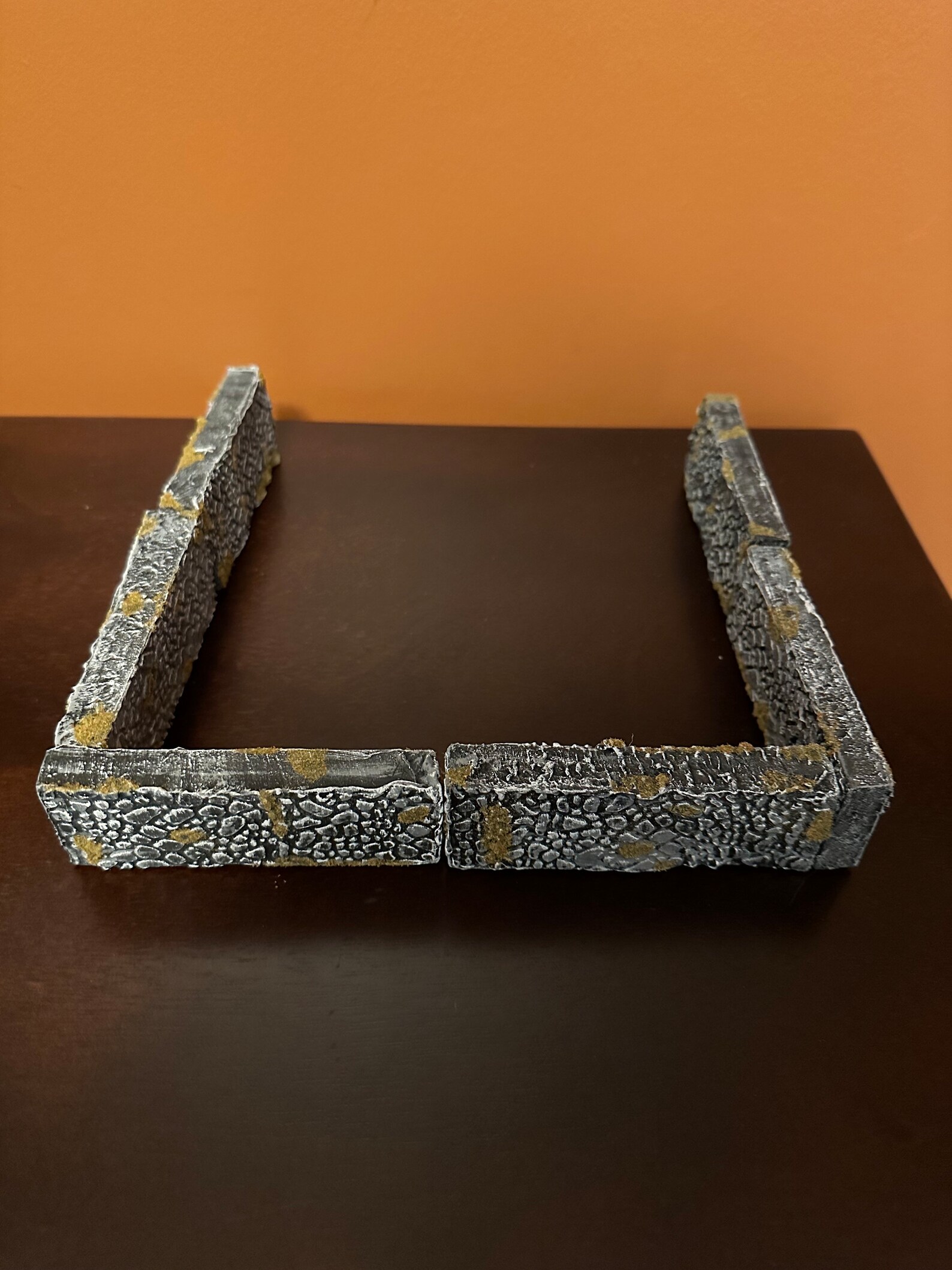 Cobblestone Retaining Wall Set for Christmas Village, Halloween Village ...