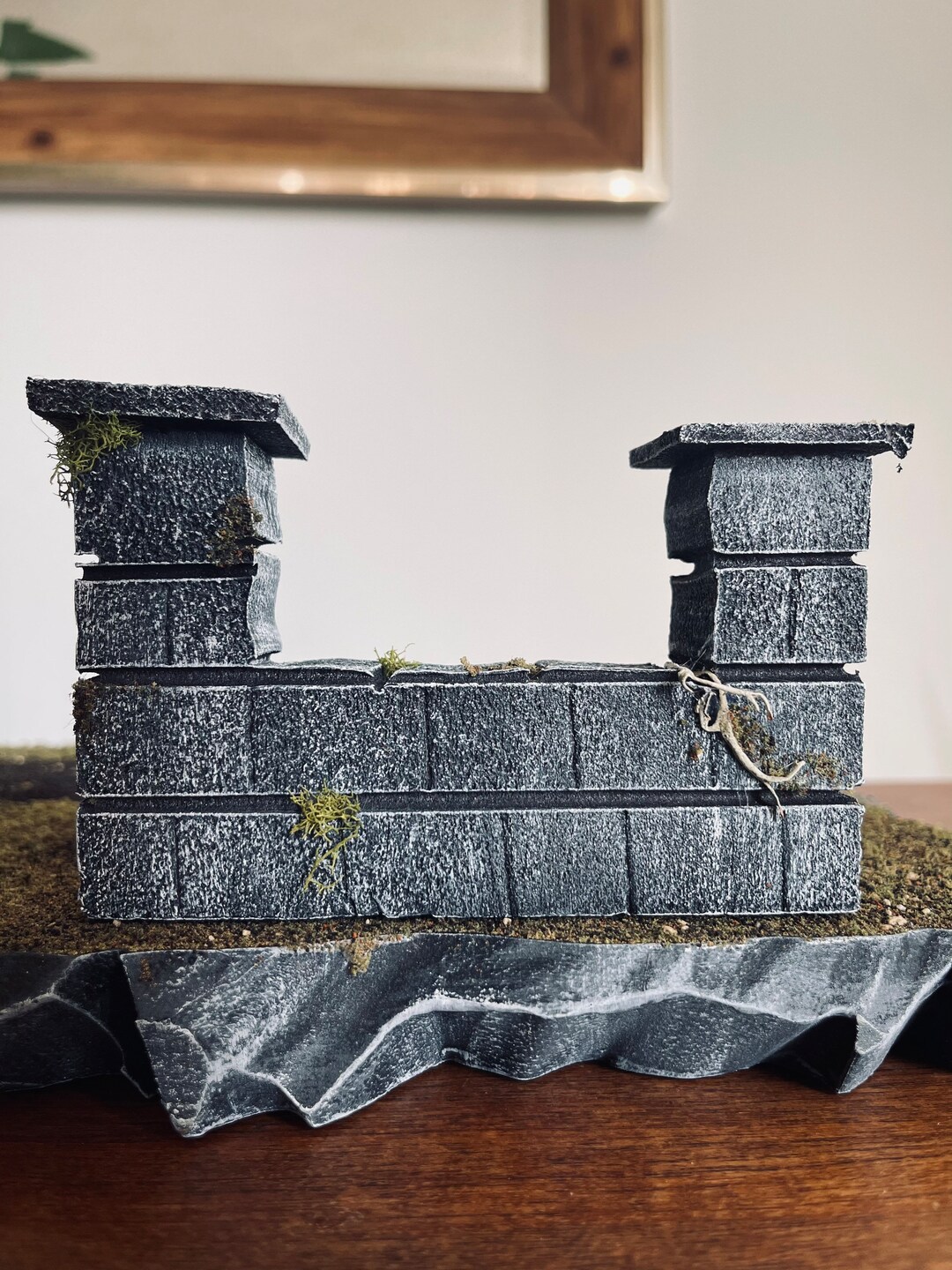 Retaining Wall Set for Christmas Village, Halloween Village, Lemax and ...