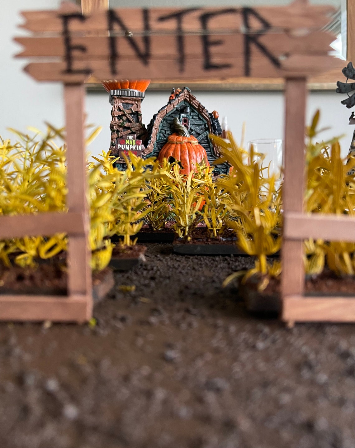 Miniature Corn Stalk for Village Displays * Halloween Village * Autumn ...