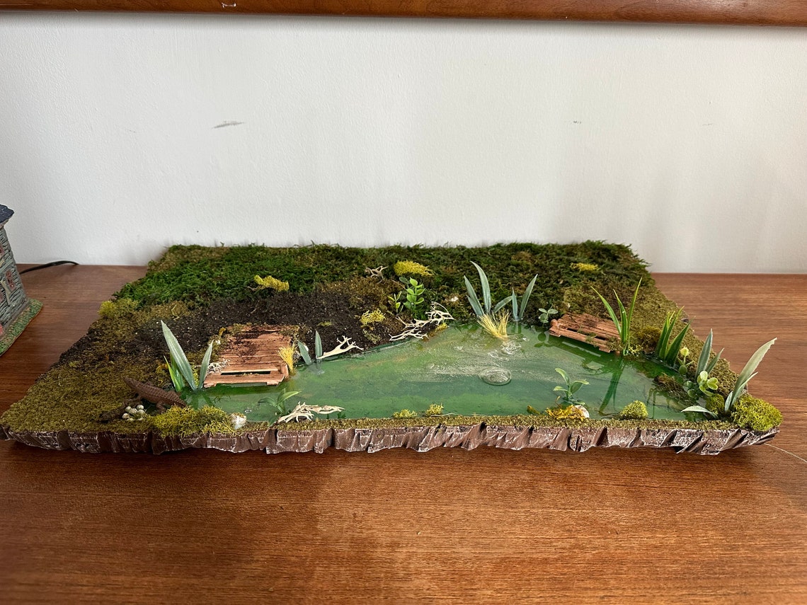 Halloween Village Swamp Display Platform Halloween Village Christmas ...