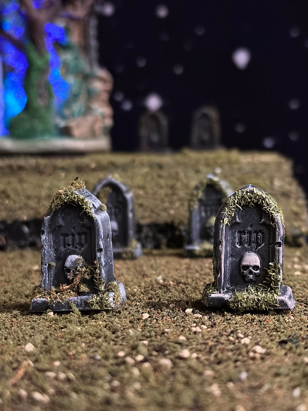 Miniature Tombstone for Village Displays * Halloween Village * Autumn ...