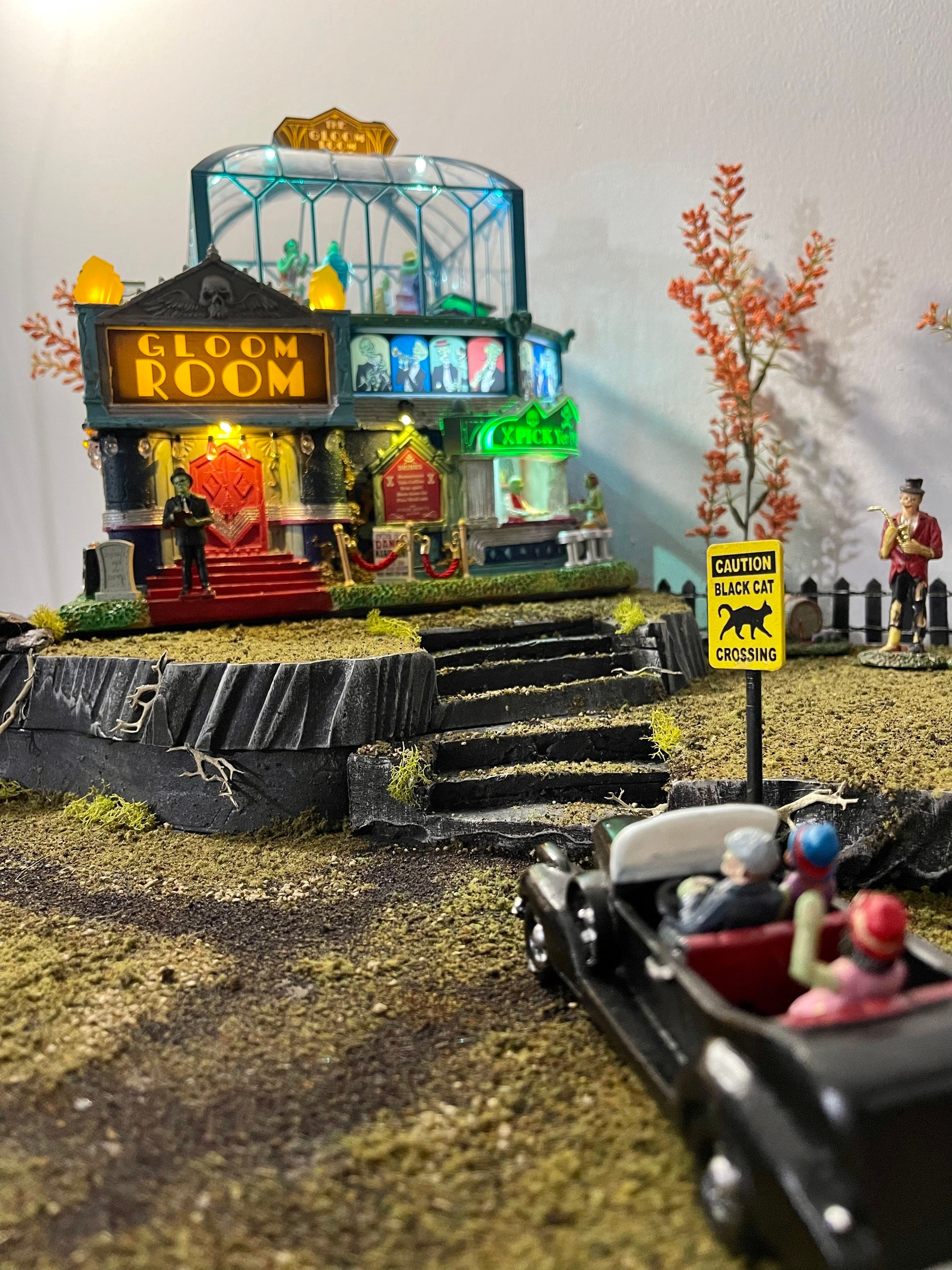 Halloween Village Display Platform Halloween Village Christmas Village ...