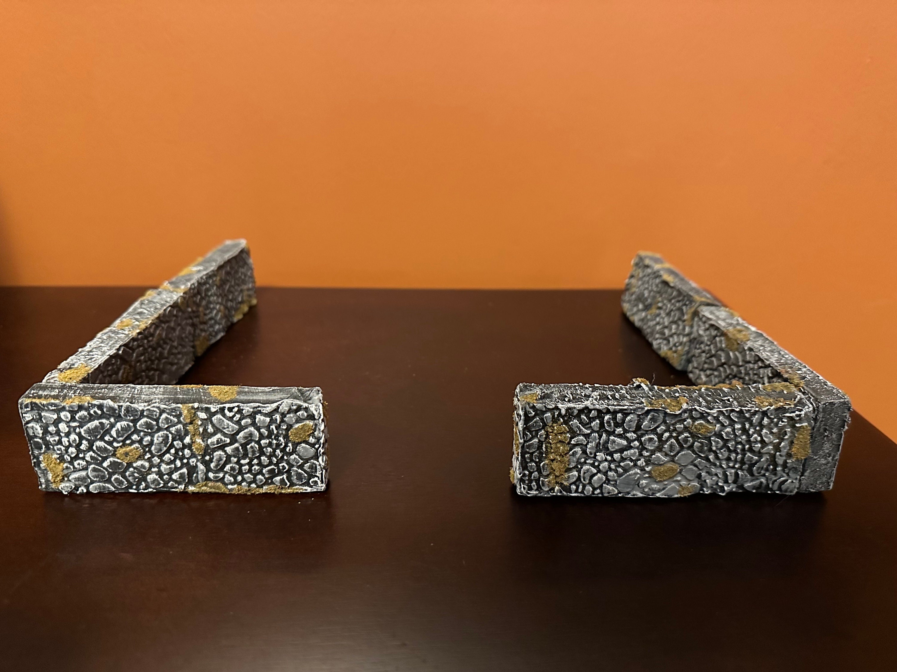 Cobblestone Retaining Wall Set for Christmas Village, Halloween Village ...