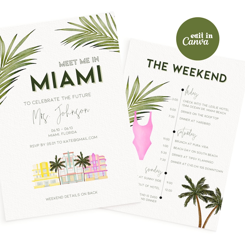 Miami Vice Invitations - Etsy