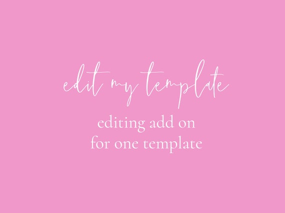 Edit My Template for Me Custom Editing of Invitation - Etsy