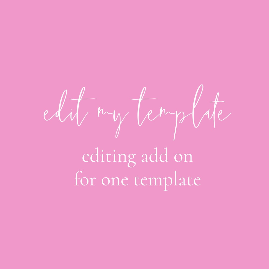 Edit My Template for Me, Custom Editing of Invitation - Etsy