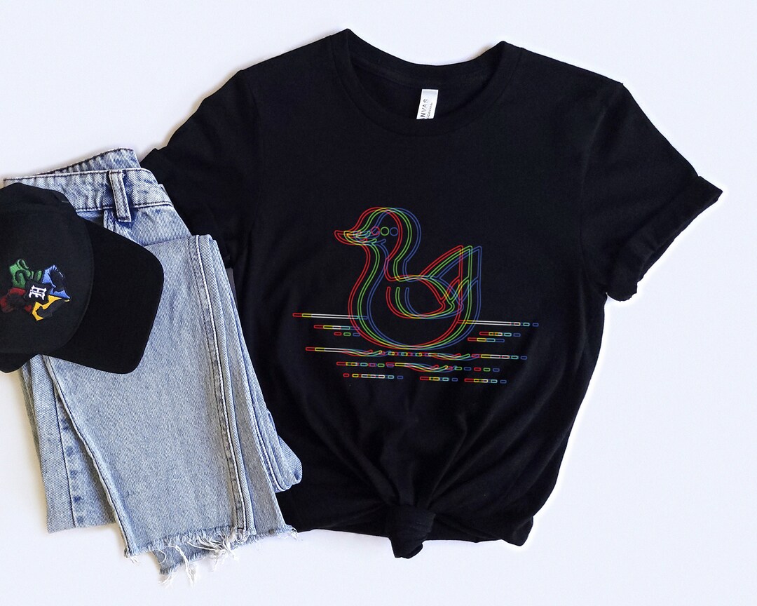 Psychedelic Duck T-shirt: Rave Outfit, Trippy Techno - Etsy