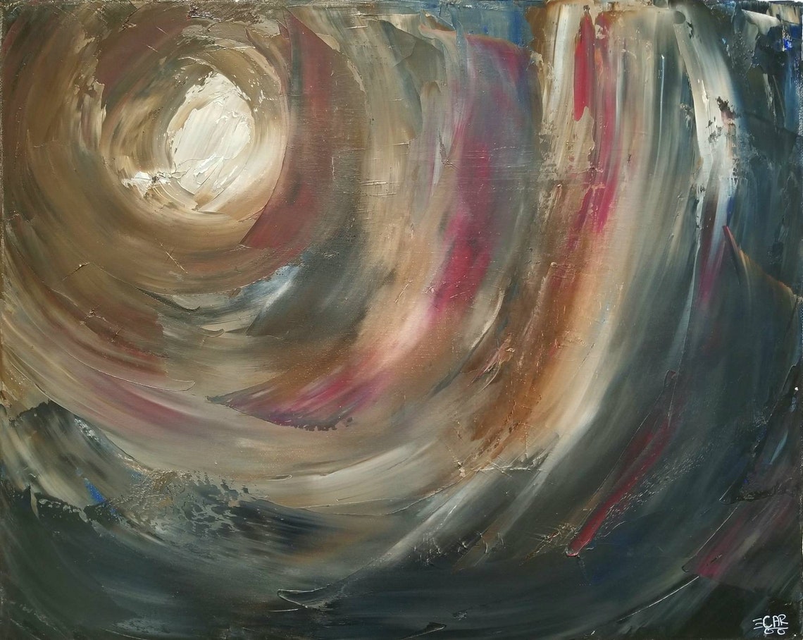 Small Abstract Painting, Hand Painted, Unframed, Abstract, Modern Wall ...