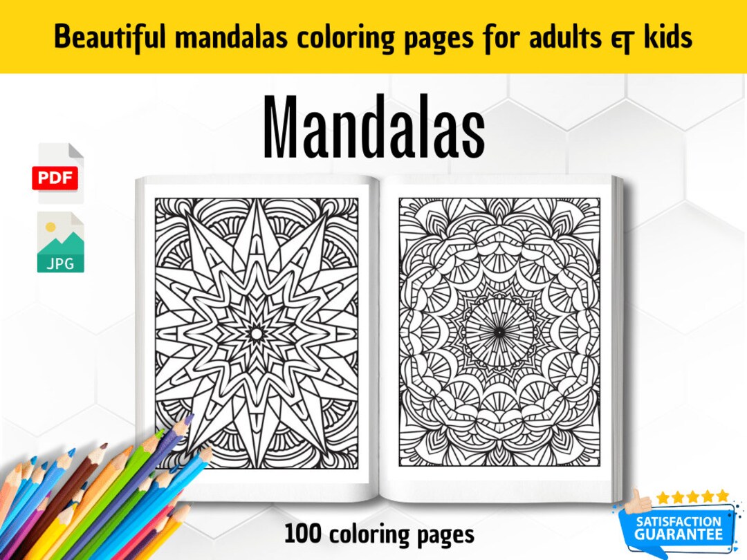 Mindful Mandalas Coloring Book Relaxation and Creativity Printable PDF ...