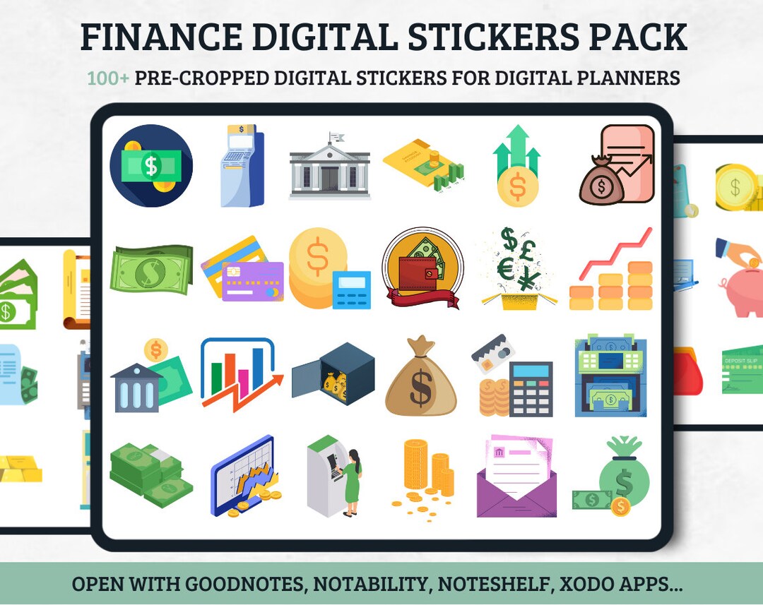 Finance DIGITAL STICKERS for Goodnotes Notability Noteshelf Budget ...