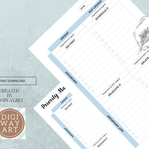 Printable Priority Matrix Decision Matrix Task Organization and Time ...