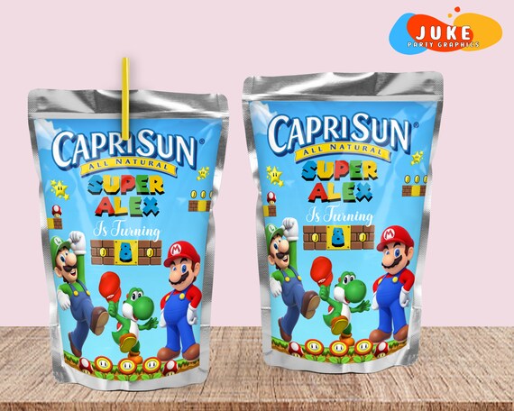 Labels Instant Download Digital File Pouches Label Super Mario Capri ...