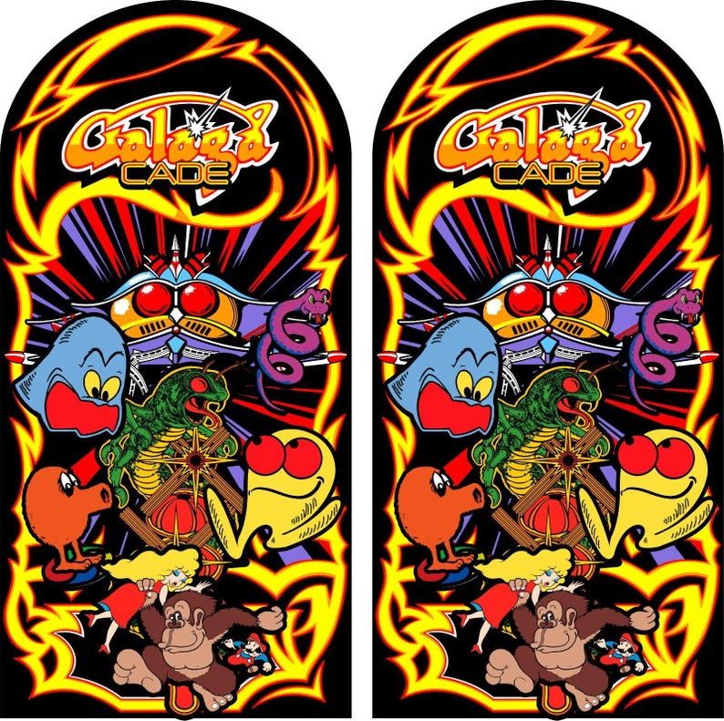 Multicade Mame Classics Side Art Arcade Cabinet Graphics Decals ...