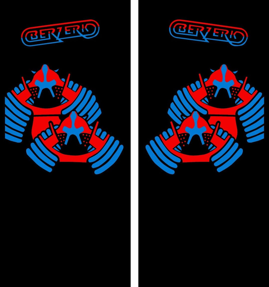 Berzerk Arcade Side Art Decal Set 2 Piece Satin Laminated High Quality ...