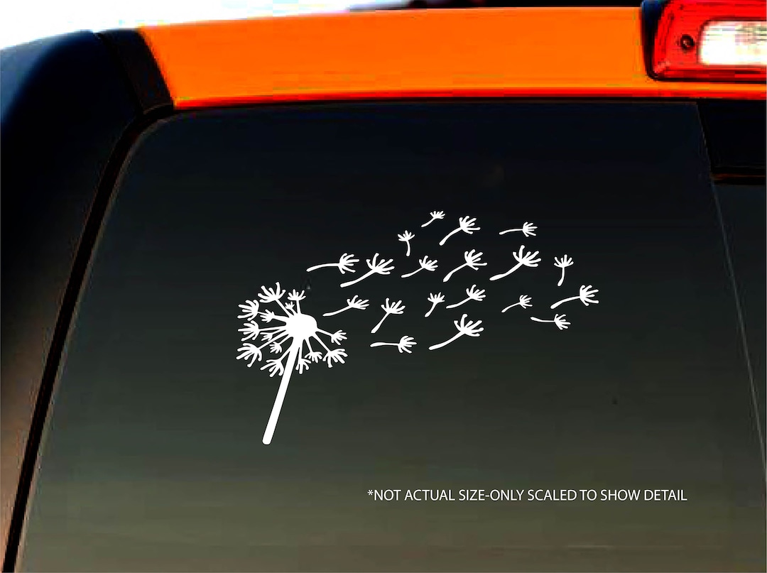 Dandelion Flower Decal Bumper Sticker Window Vinyl Decal - Etsy