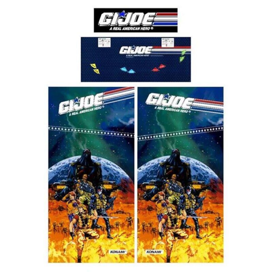 GI Joe Arcade Side Art Full 4 Pc Set Textured CPO Marquee Restoration ...