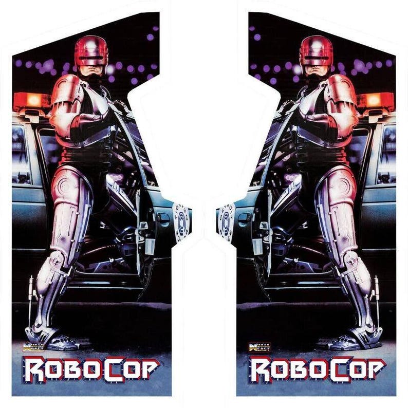 Robocop Arcade Side Art 2 Piece Set Laminated High Quality Full Size - Etsy