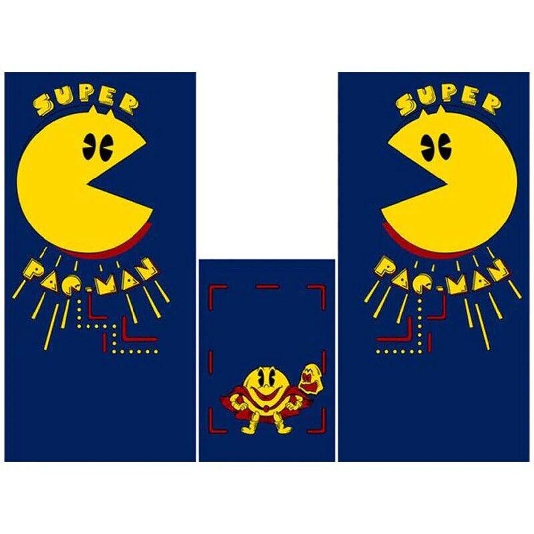 Super Pac Man Arcade Side Art 3 Piece Set Laminated High Quality - Etsy